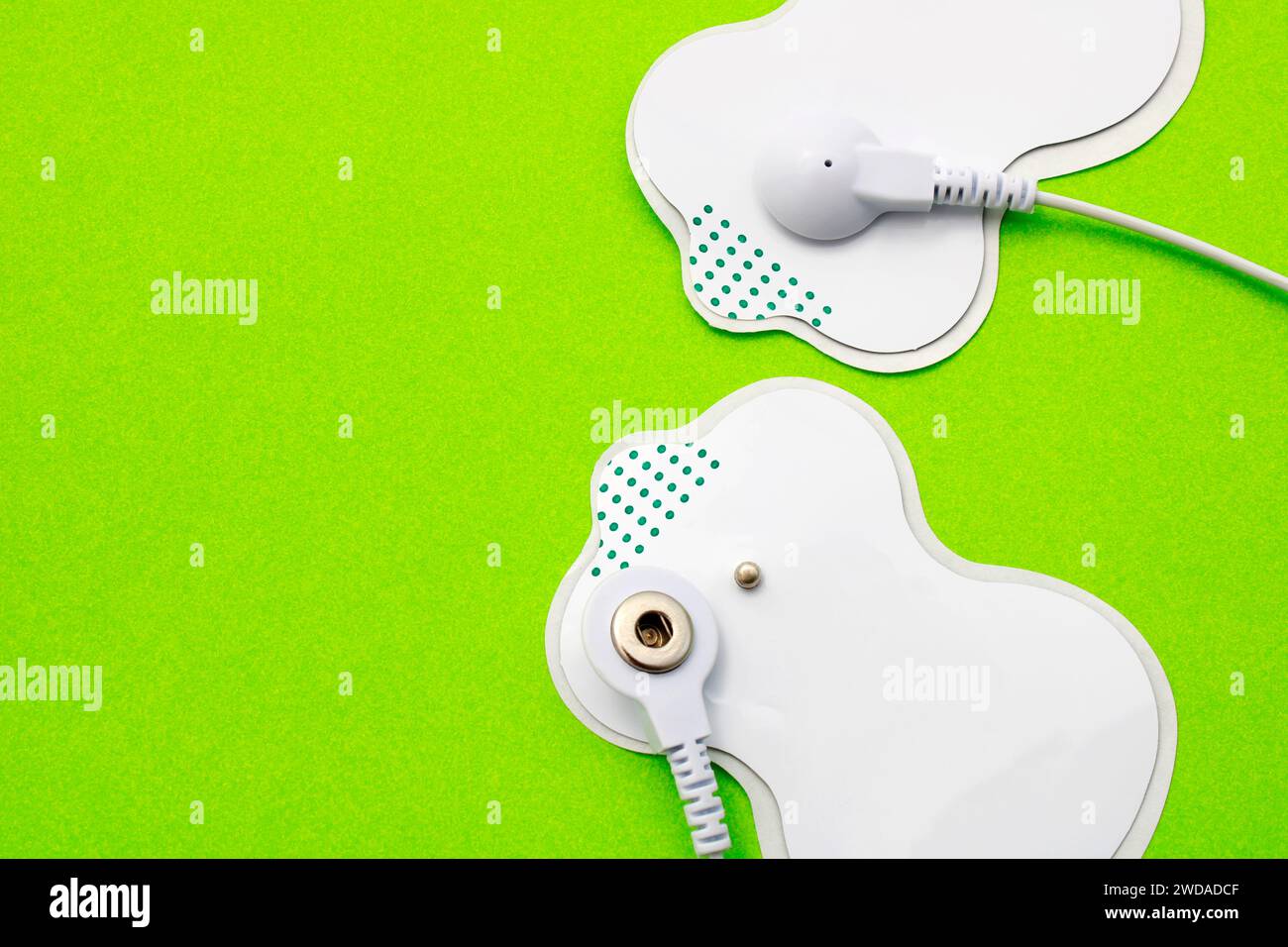 TENS, electro stimulators showing connection detail Stock Photo - Alamy