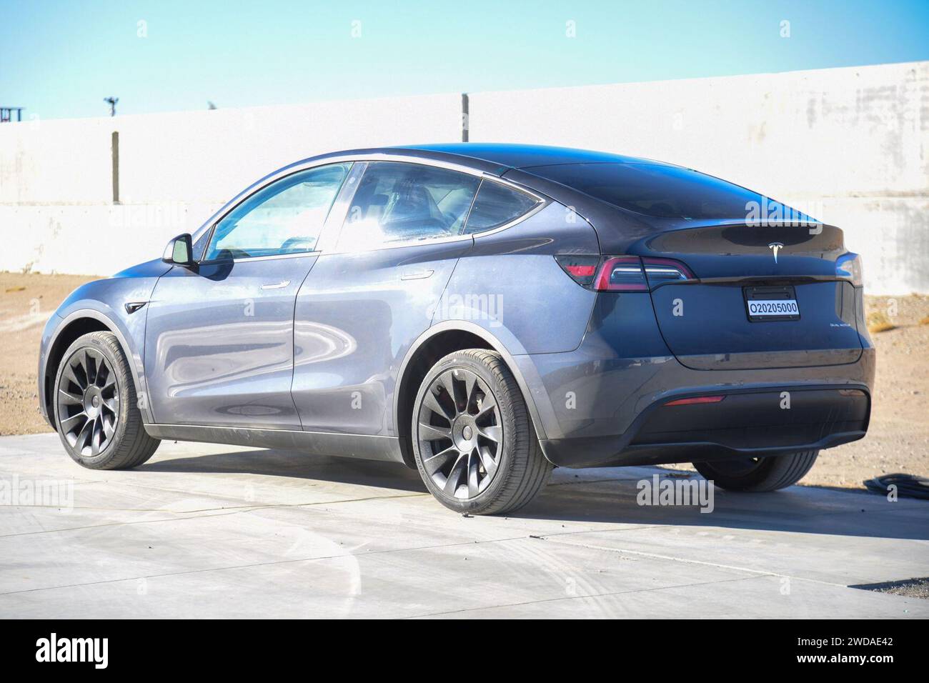 2020 Tesla Model Y. (United States) rear view NHTSA Stock Photo - Alamy