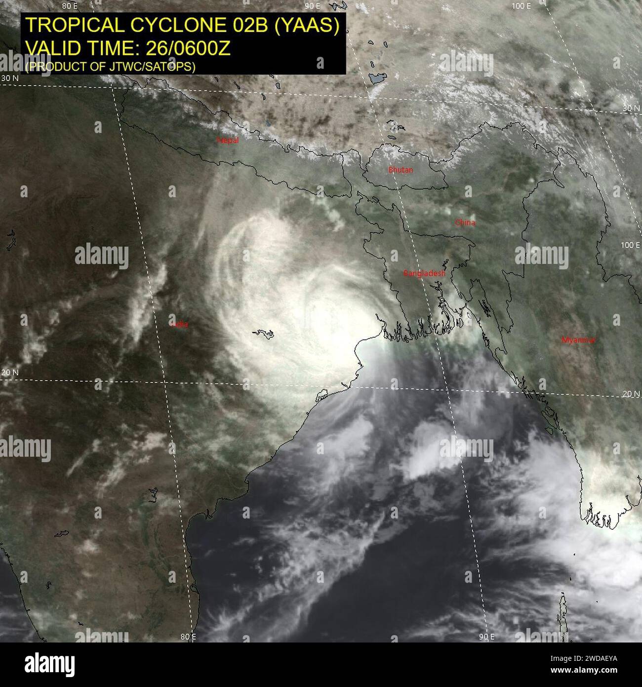 2021 JTWC 02B IR satellite imagery Stock Photo - Alamy