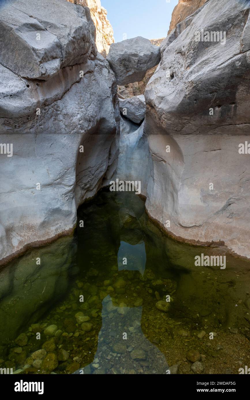 Photograph of the Ernst Tinaja and it's very beautiful geology. Big ...