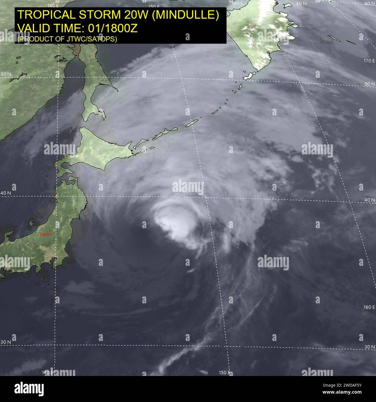 2021 JTWC 20W IR satellite imagery Stock Photo - Alamy