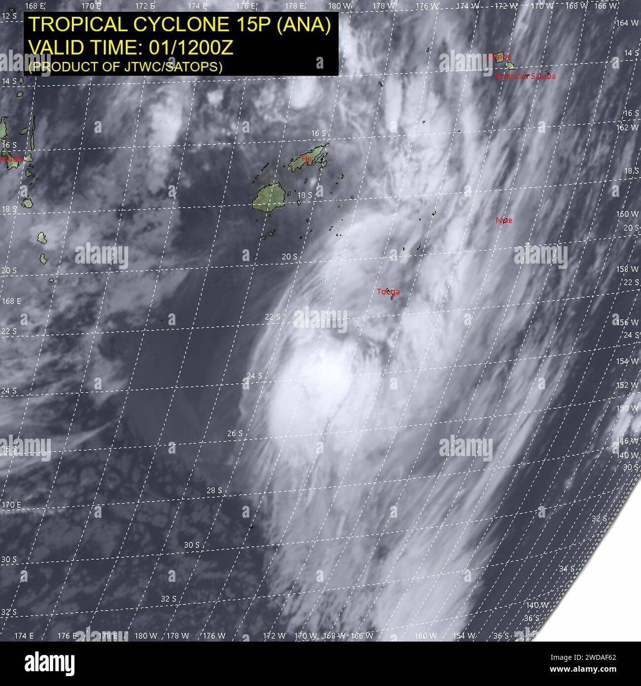 2021 JTWC 15P IR satellite imagery Stock Photo - Alamy