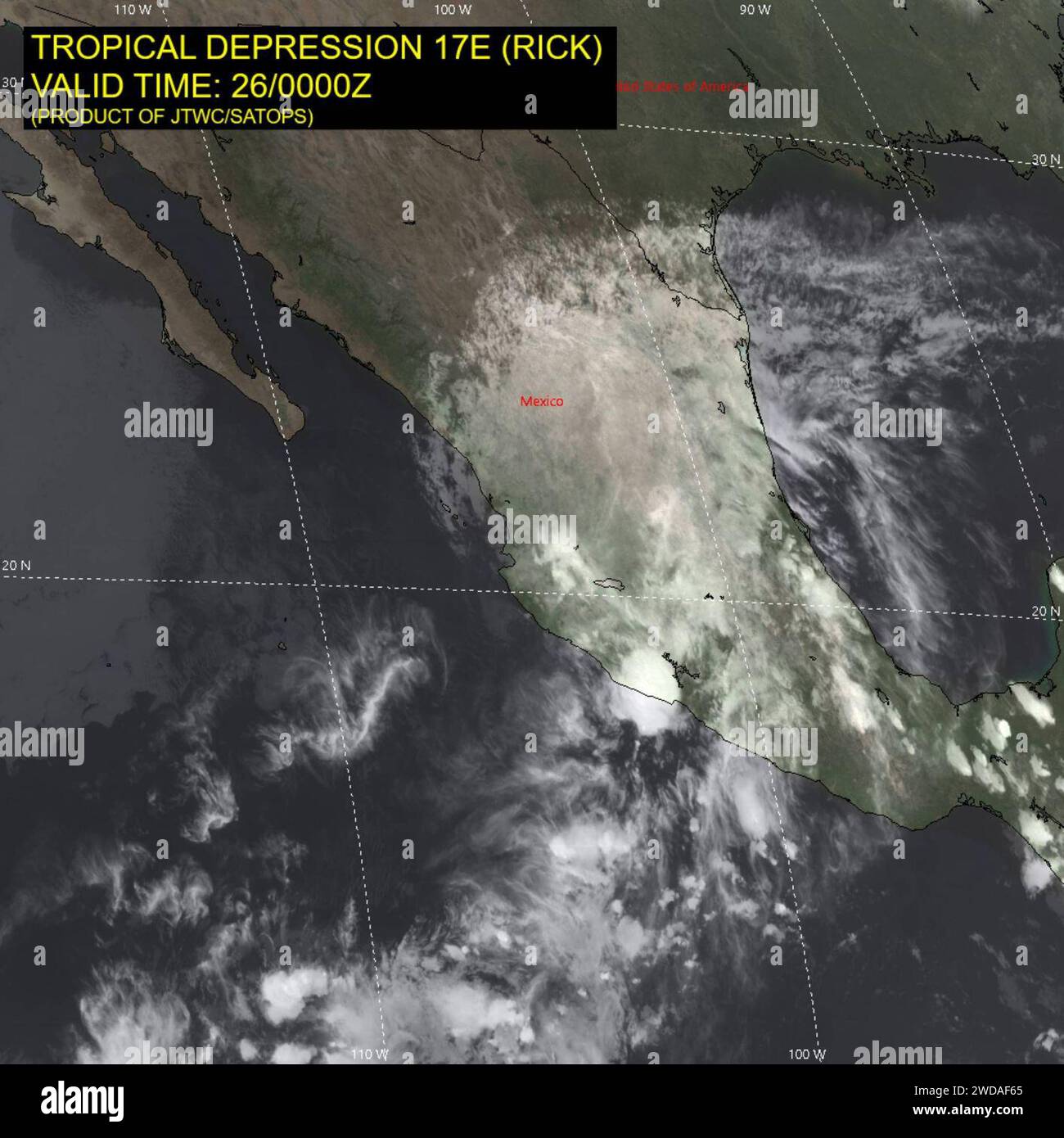 2021 JTWC 17E IR satellite imagery Stock Photo - Alamy