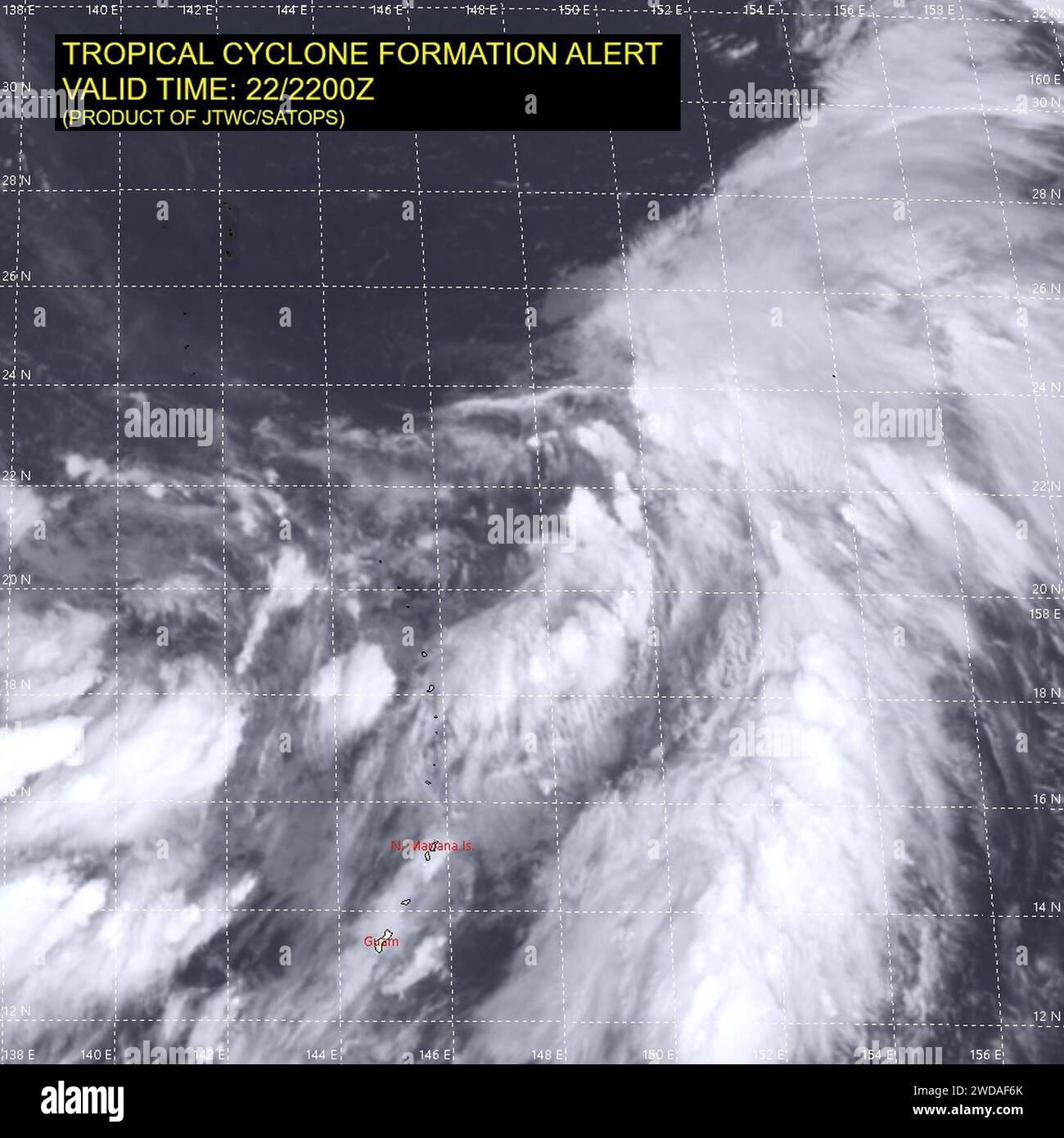 2021 JTWC WTPN21 IR satellite imagery.90W Stock Photo - Alamy