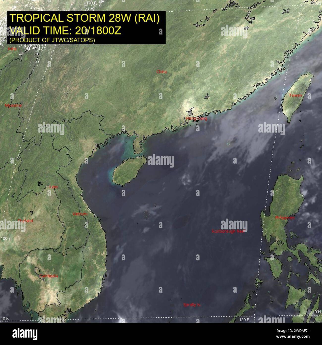 2021 JTWC 28W IR satellite imagery Stock Photo - Alamy