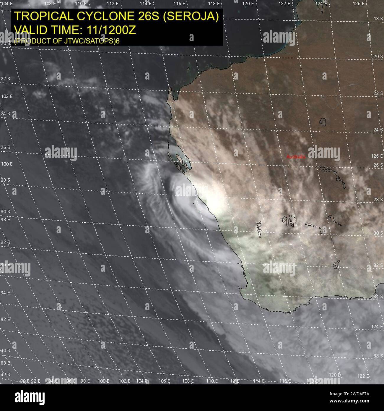 2021 JTWC 26S IR satellite imagery Stock Photo - Alamy