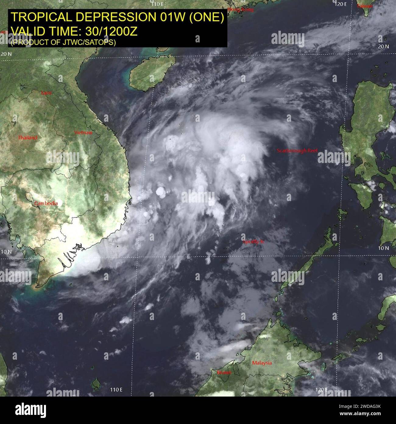 2022 JTWC 01W IR satellite imagery Stock Photo - Alamy