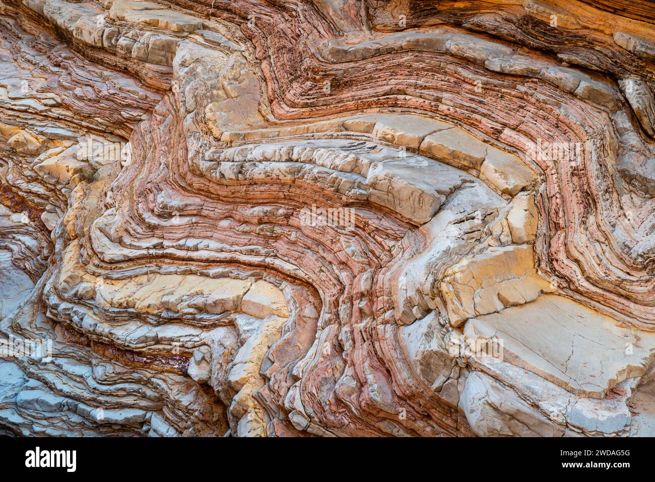 Photograph of the Ernst Tinaja and it's very beautiful geology. Big ...