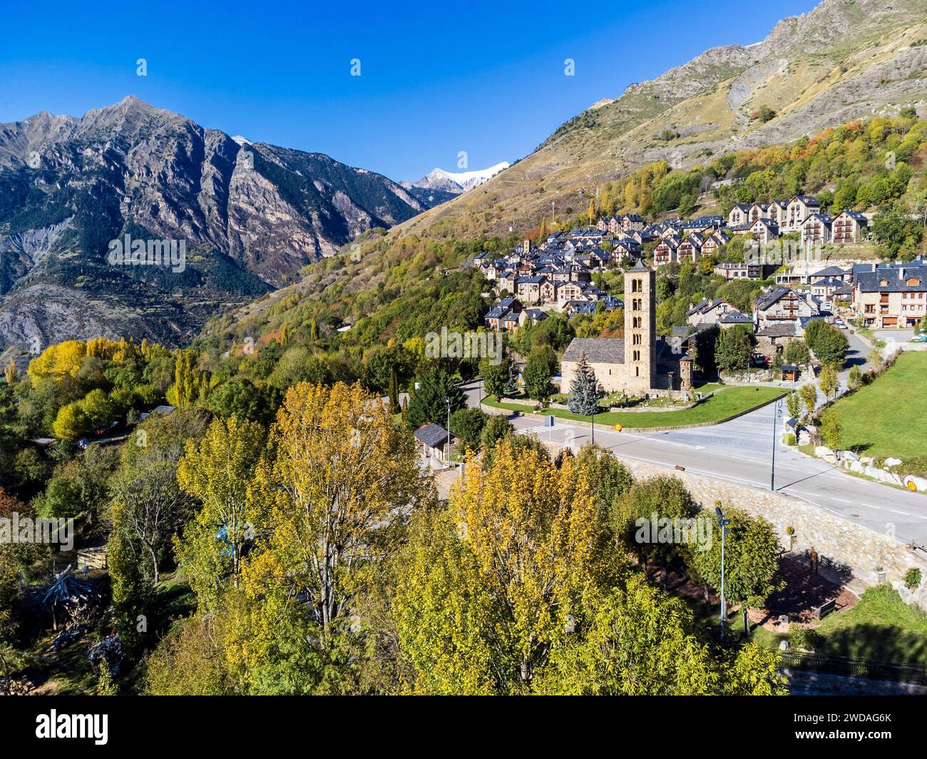 Sant Climent de Taüll, Bohí Valley (La Vall de Boí) Catalan region of ...