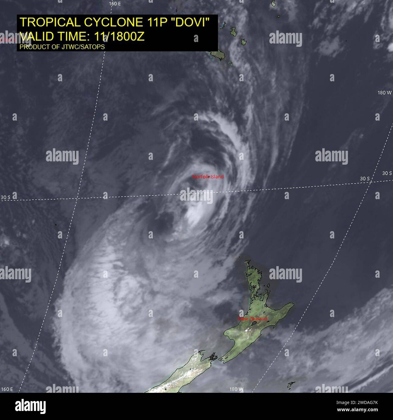 2022 JTWC 11P IR satellite imagery Stock Photo - Alamy