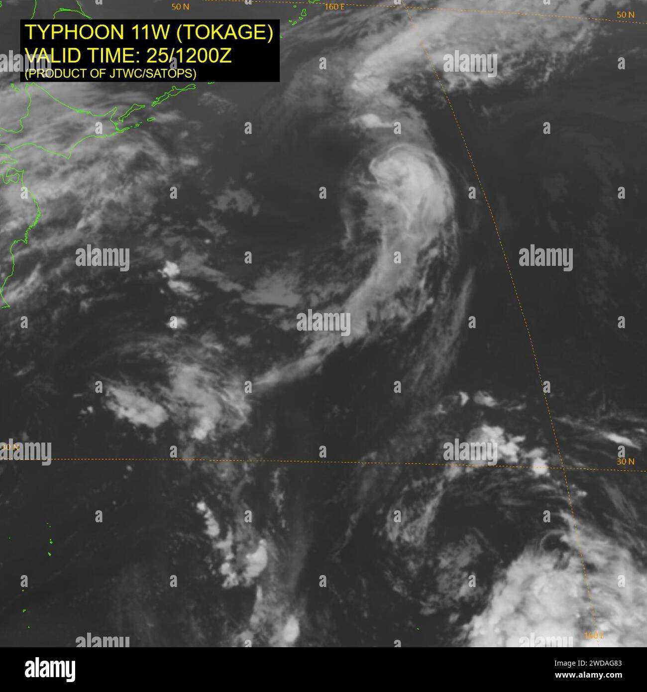 2022 JTWC 11W IR satellite imagery Stock Photo - Alamy