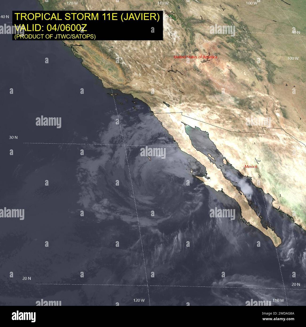 2022 JTWC 11E IR satellite imagery Stock Photo - Alamy