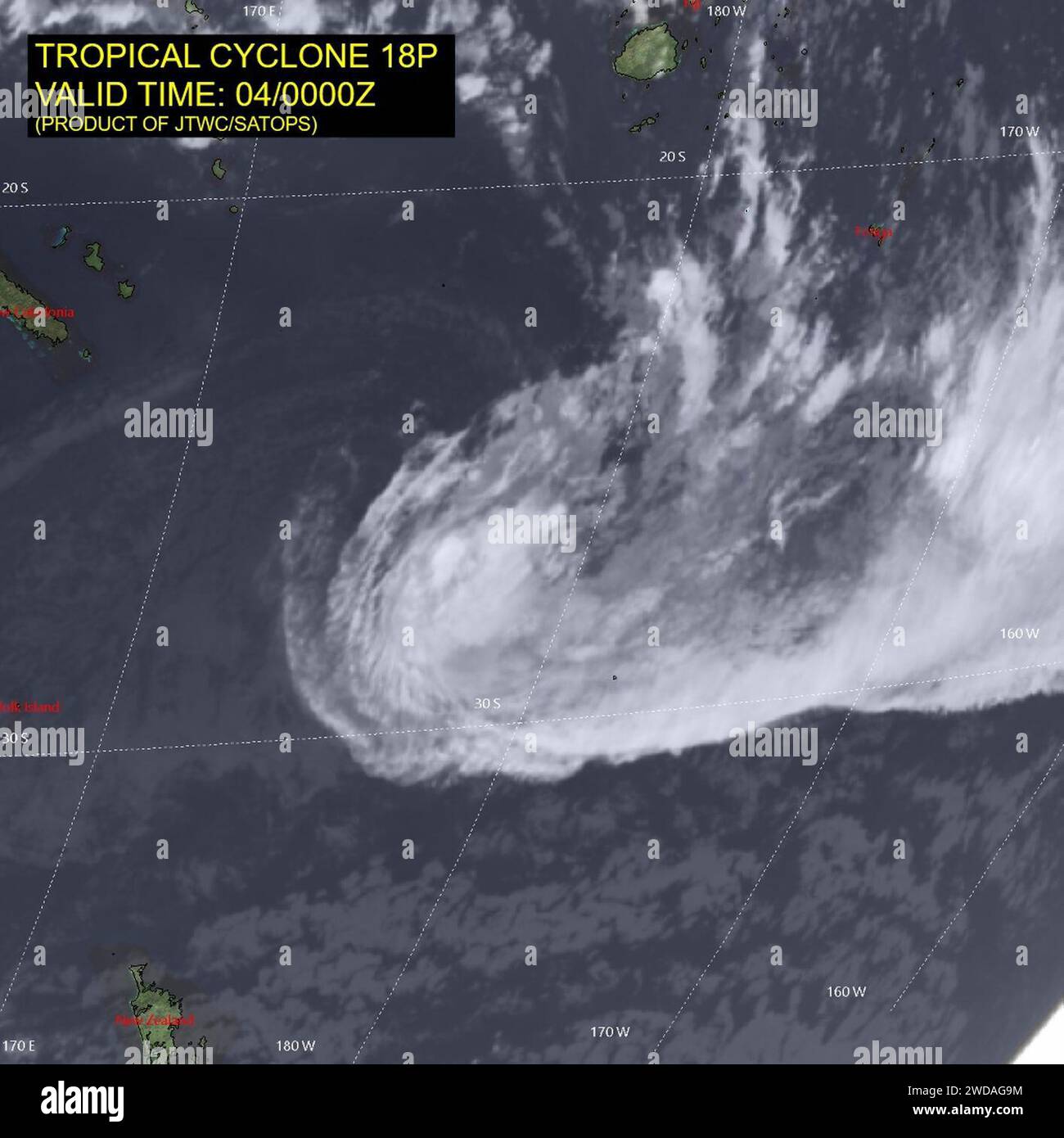 2022 JTWC 18P IR satellite imagery Stock Photo - Alamy