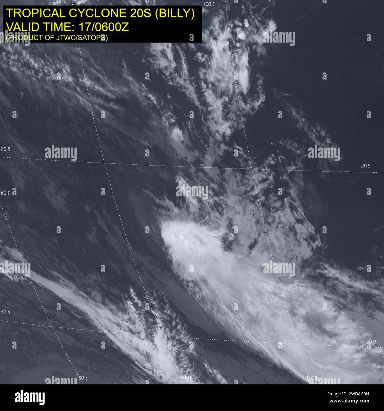 2022 JTWC 20S IR satellite imagery Stock Photo - Alamy