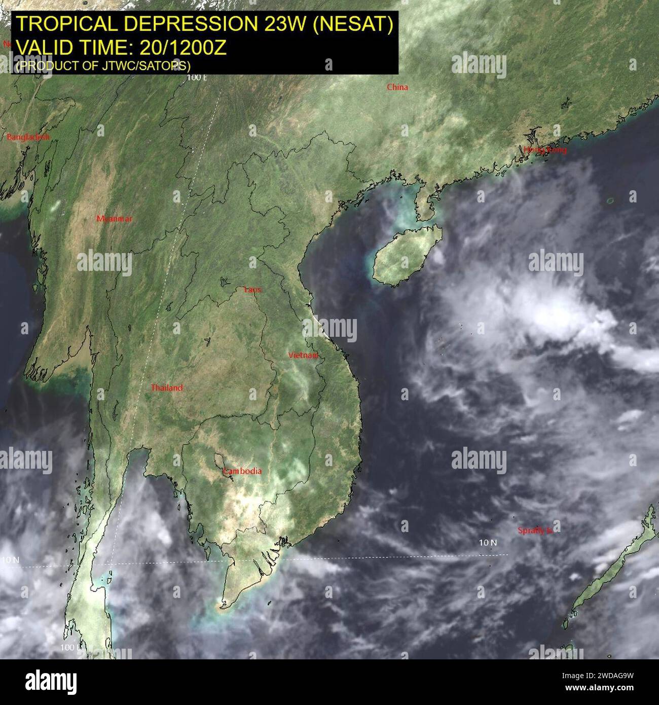 2022 JTWC 23W IR satellite imagery Stock Photo - Alamy