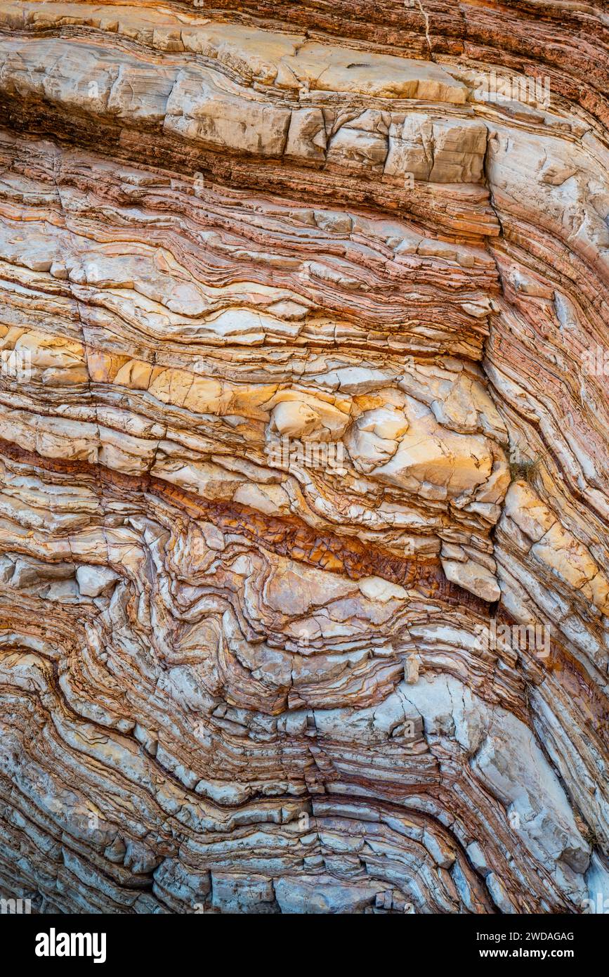 Photograph of the Ernst Tinaja and it's very beautiful geology. Big ...