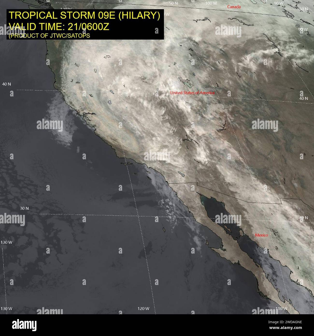 2023 JTWC 09E IR satellite imagery Stock Photo - Alamy