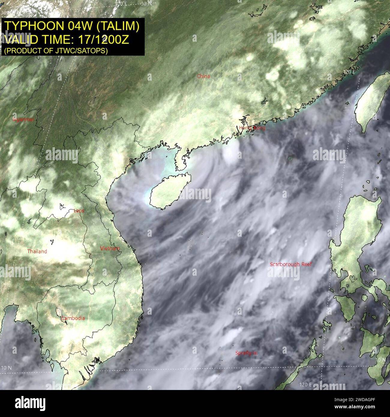 2023 JTWC 04W IR satellite imagery Stock Photo - Alamy