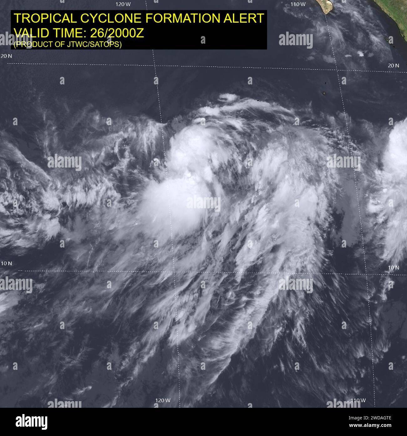 2023 JTWC WTPN21 IR satellite imagery.92E Stock Photo - Alamy