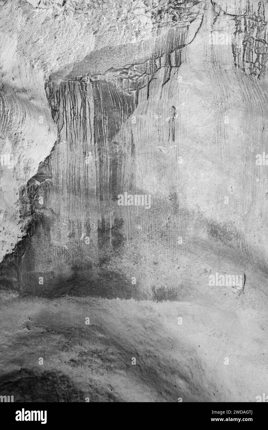 Photograph of the Ernst Tinaja and it's very beautiful geology. Big ...