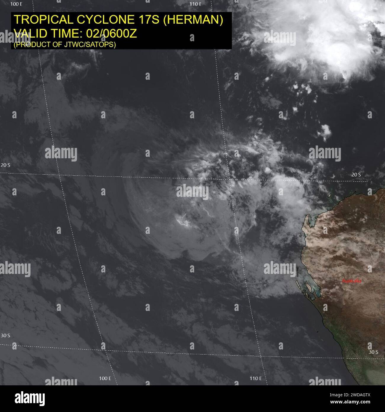 2023 JTWC 17S IR satellite imagery Stock Photo - Alamy