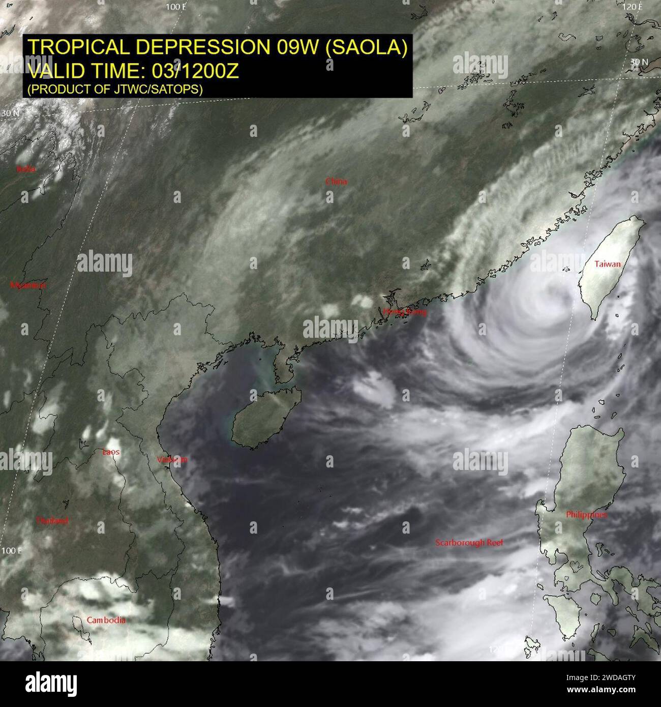 2023 JTWC 09W IR satellite imagery Stock Photo - Alamy