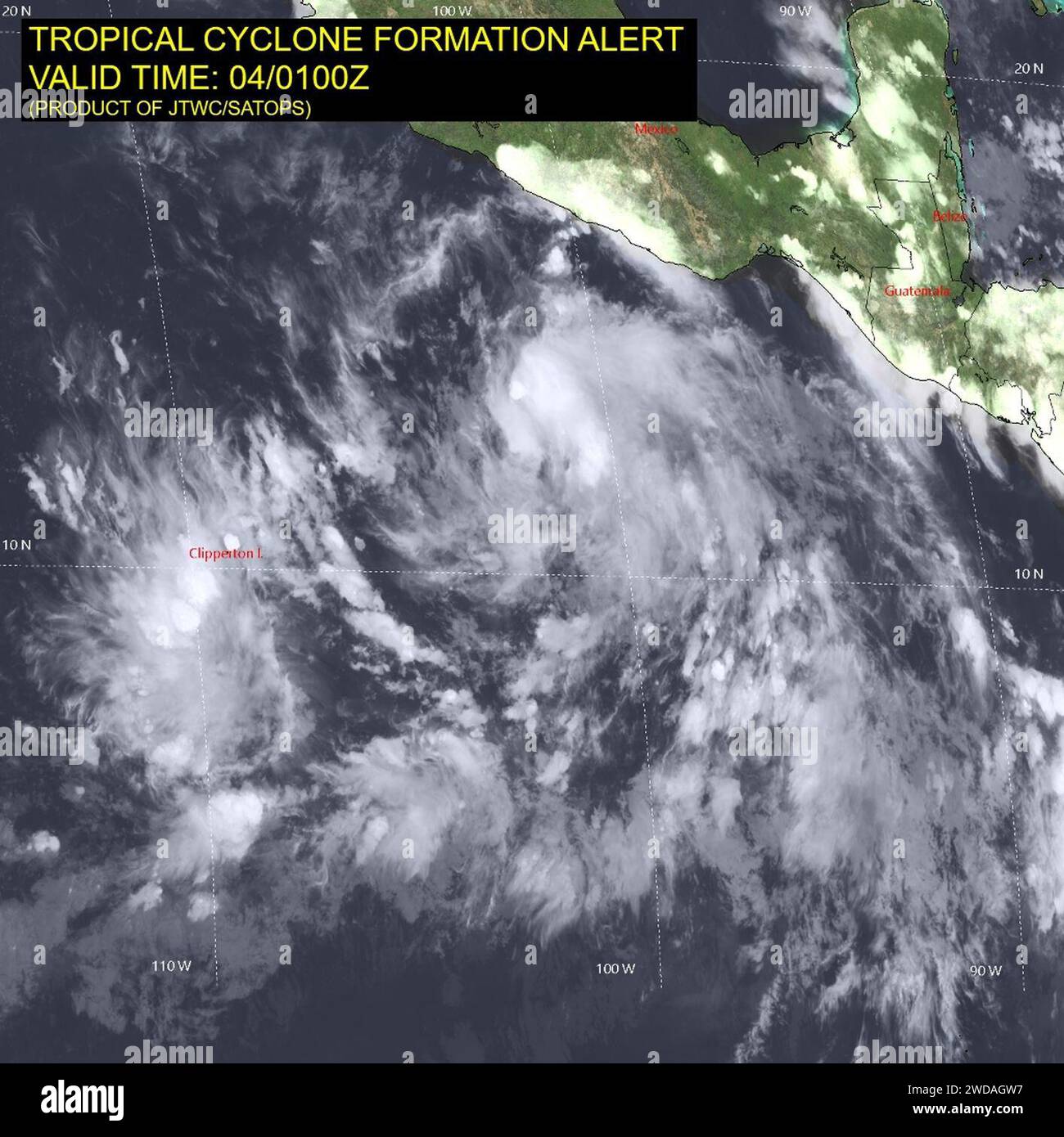 2023 JTWC WTPN21 IR satellite imagery.93E Stock Photo - Alamy
