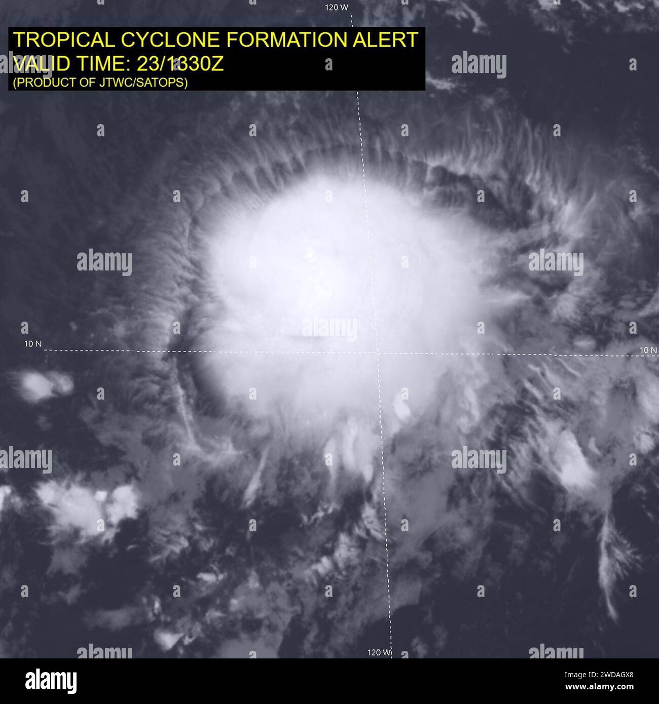 2023 JTWC WTPN21 IR satellite imagery.94E Stock Photo - Alamy