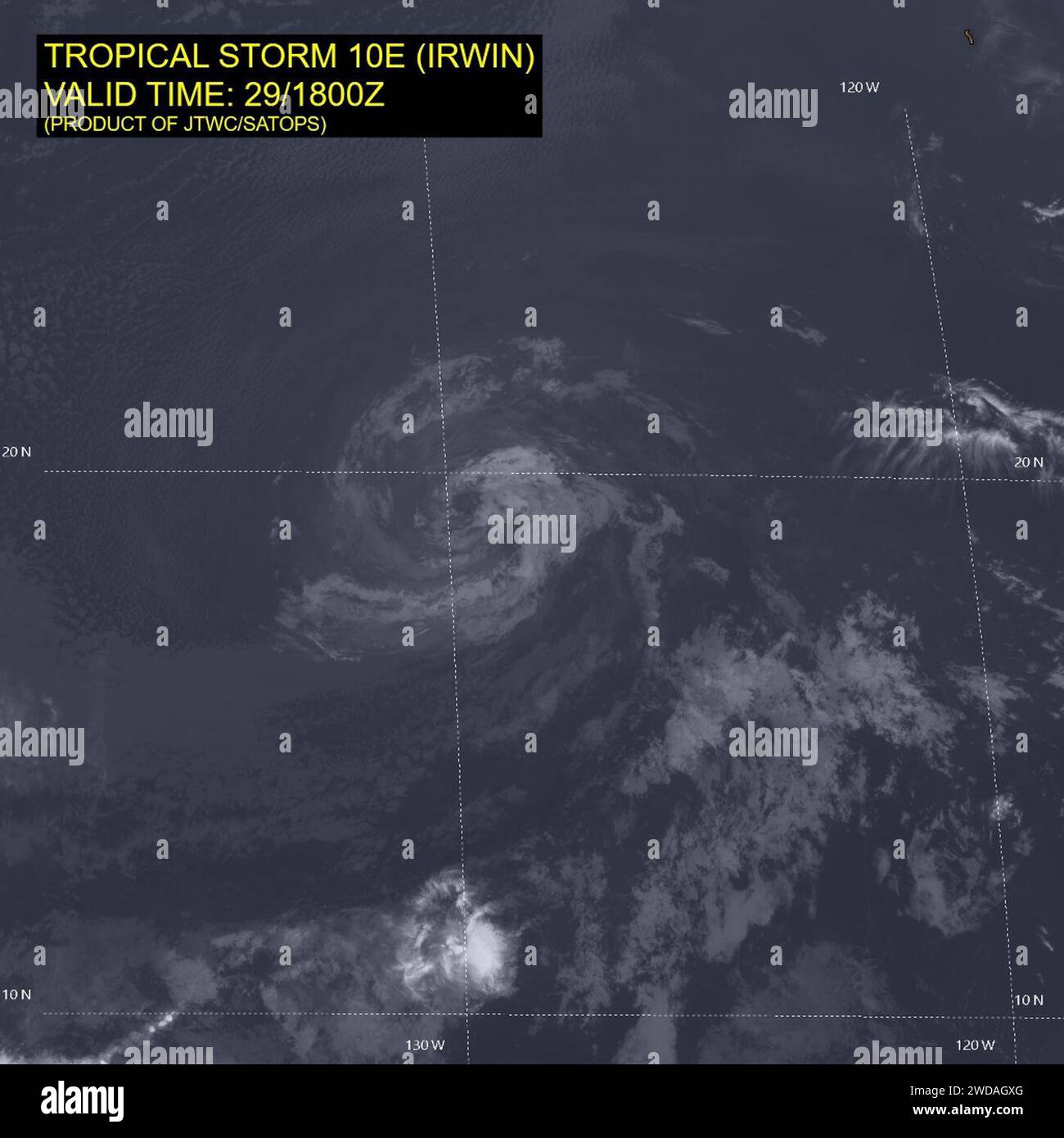 2023 JTWC 10E IR satellite imagery Stock Photo - Alamy