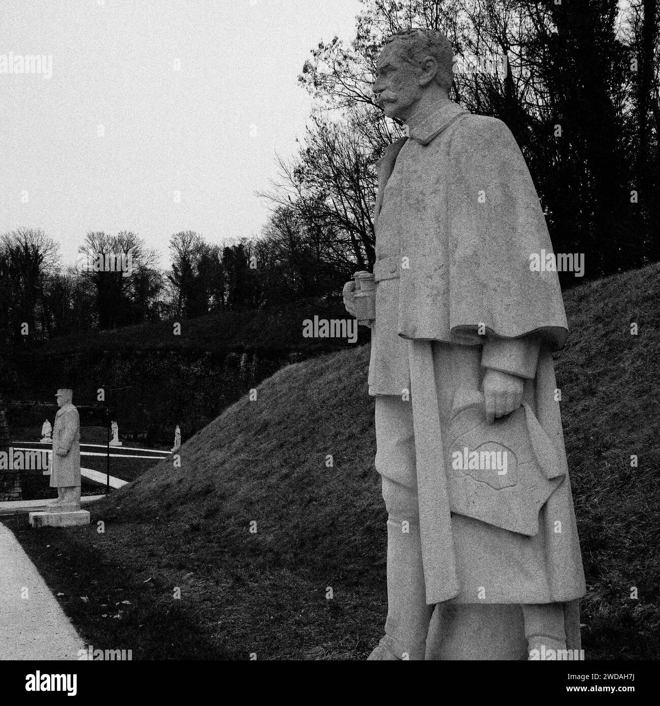 French Marechal statue, Citadel, Verdun, Meuse, Grand-Est region ...