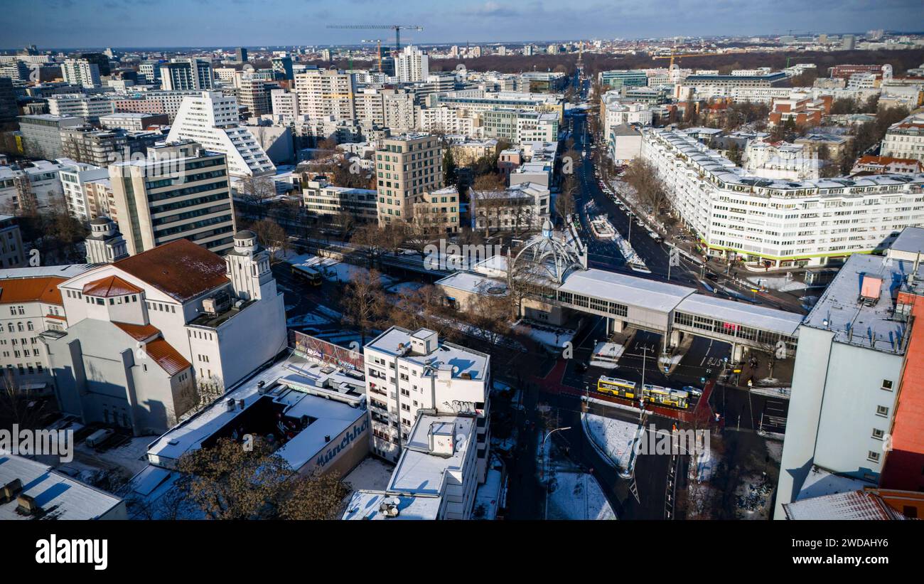 Drohnenansicht vom Nollendorfplatz in Schöneberg in Berlin am 19 ...