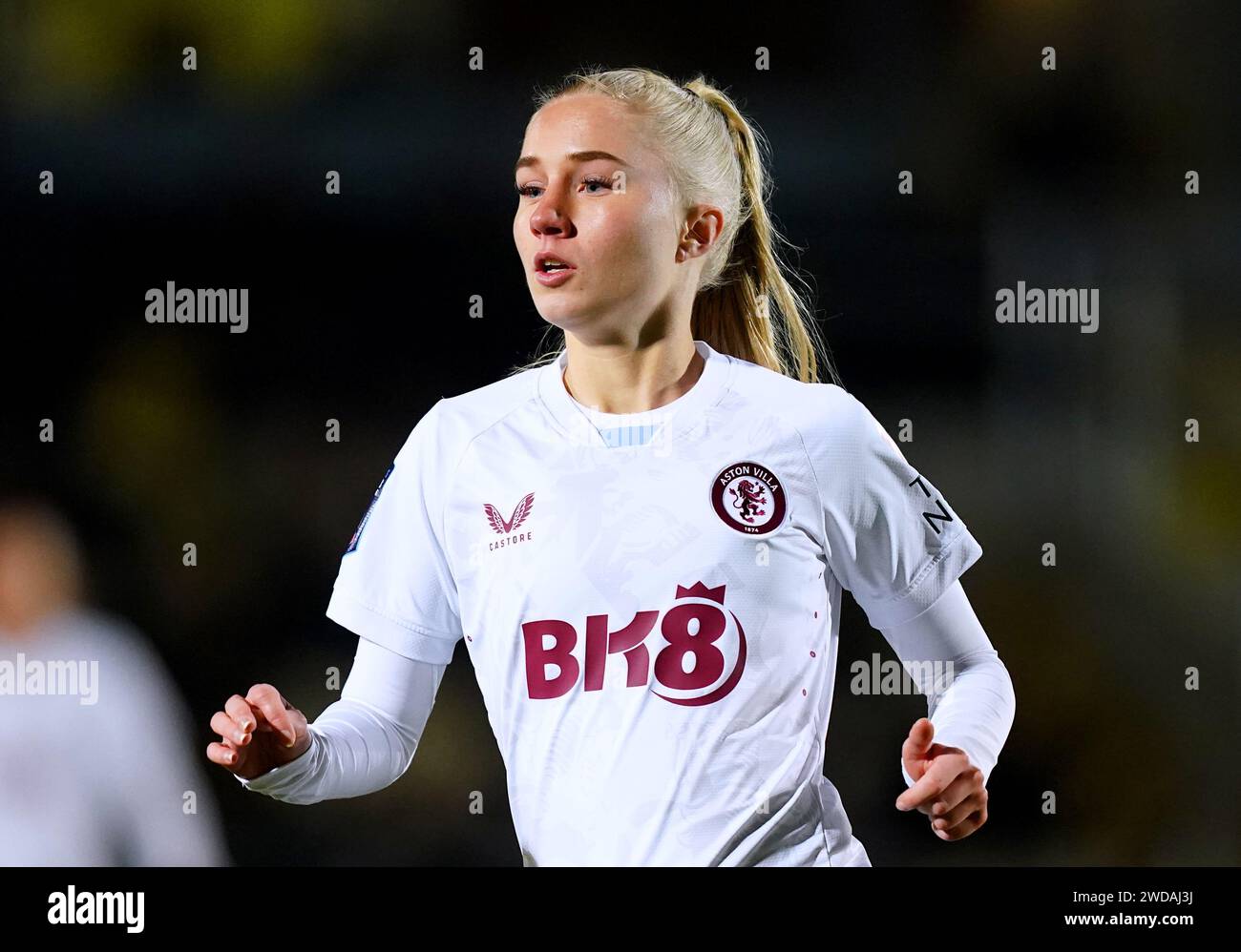 Aston Villa's Laura Blindkilde during the Barclays Women's Super League ...