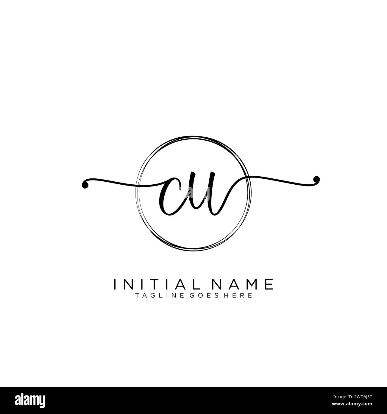 Initial cu logo Black and White Stock Photos & Images - Alamy