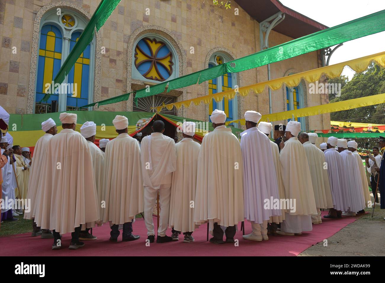 Faithful of Ethiopian Christians celebrating 'Ketera', the eve of ...