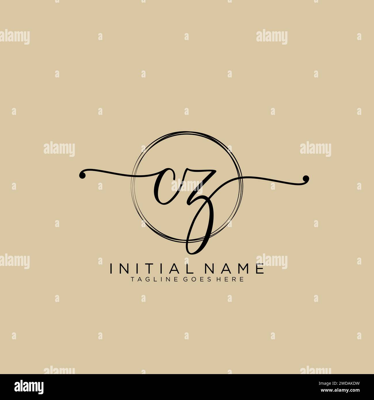 Initial cz logo hi-res stock photography and images - Alamy