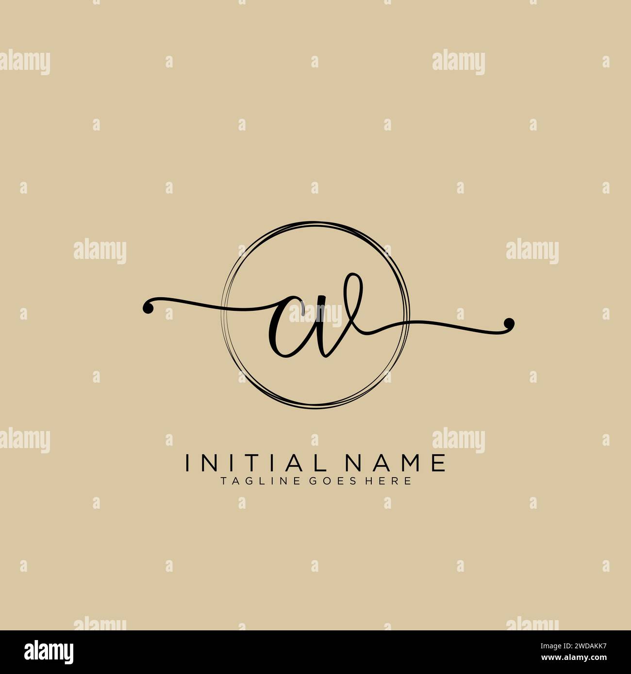 CV Initial handwriting logo with circle Stock Vector Image & Art - Alamy