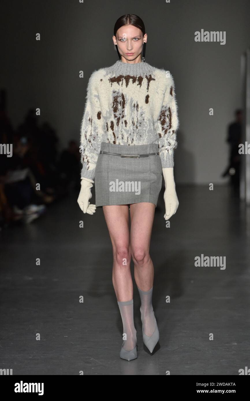 Milan, Italy. 13th Jan, 2024. Federico Cina fashion show catwalk at ...