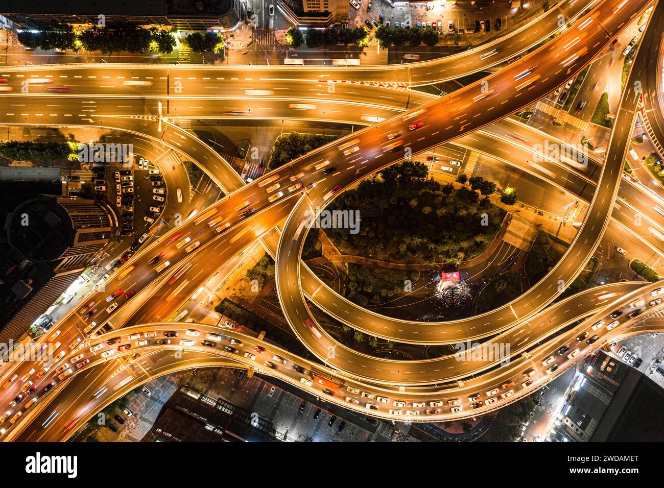 An Aerial photography of Wuhan Baofeng Road Interchange, the most ...