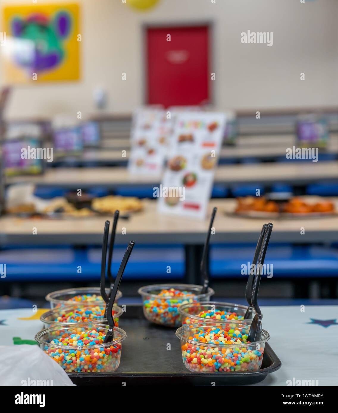 Flash frozen ice cream balls in a single serving cup tray for a party ...