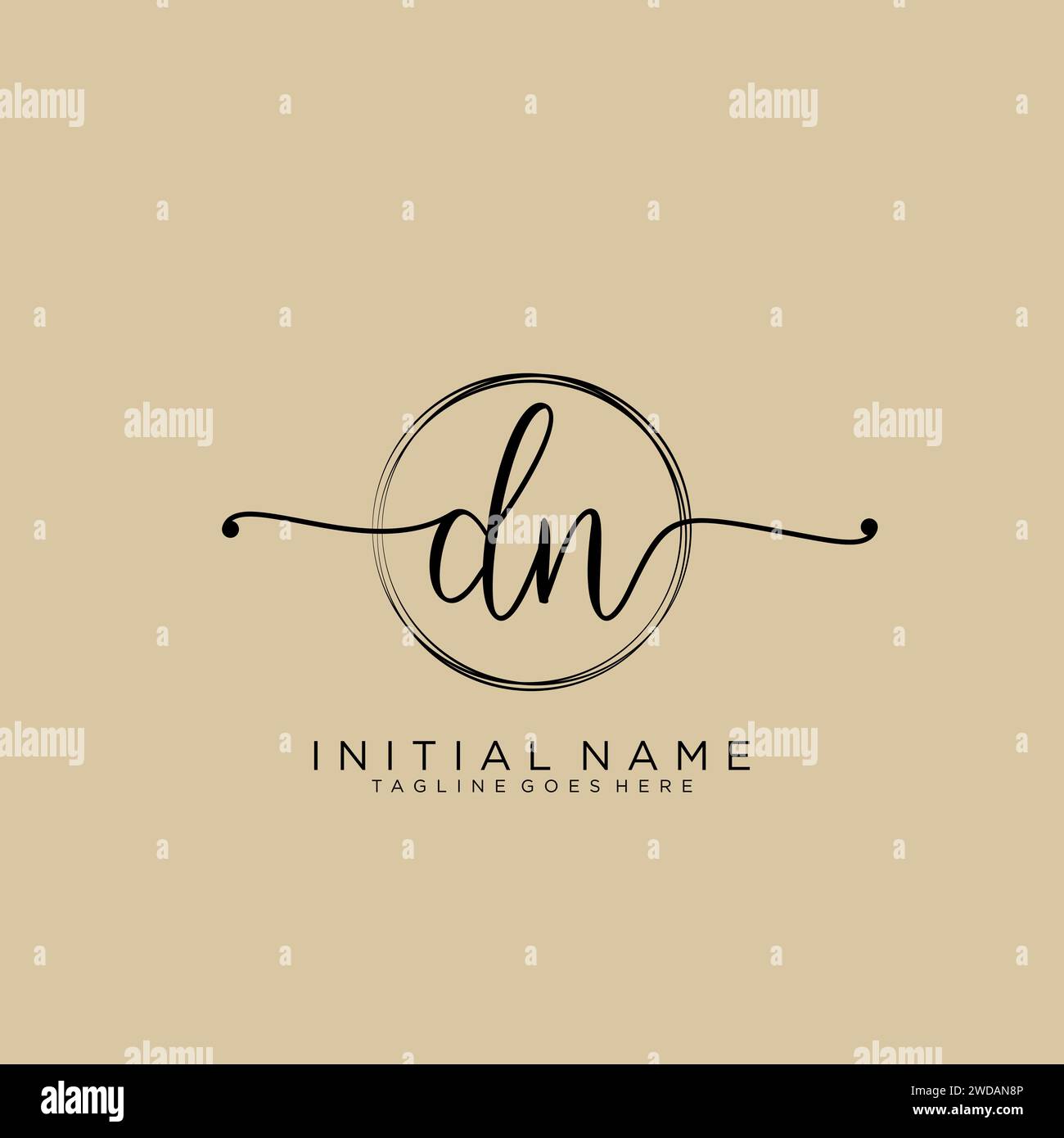 Dn modern logo Stock Vector Images - Alamy