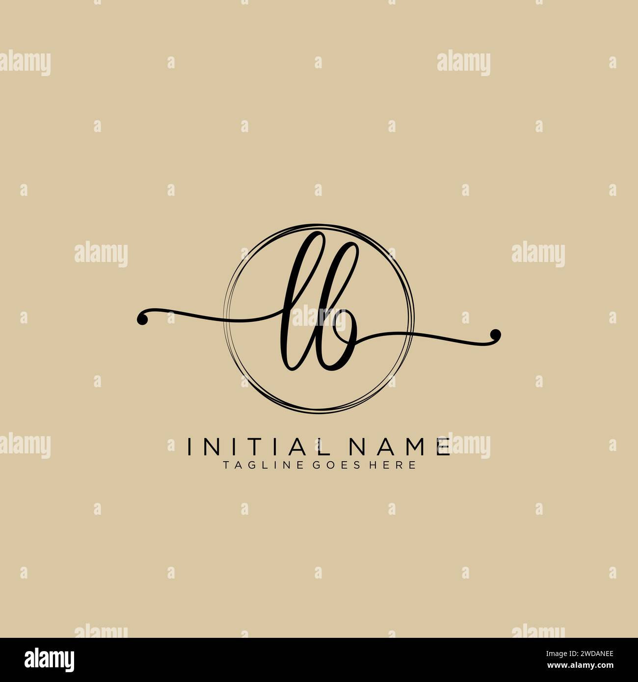 LB Initial handwriting logo with circle Stock Vector Image & Art - Alamy