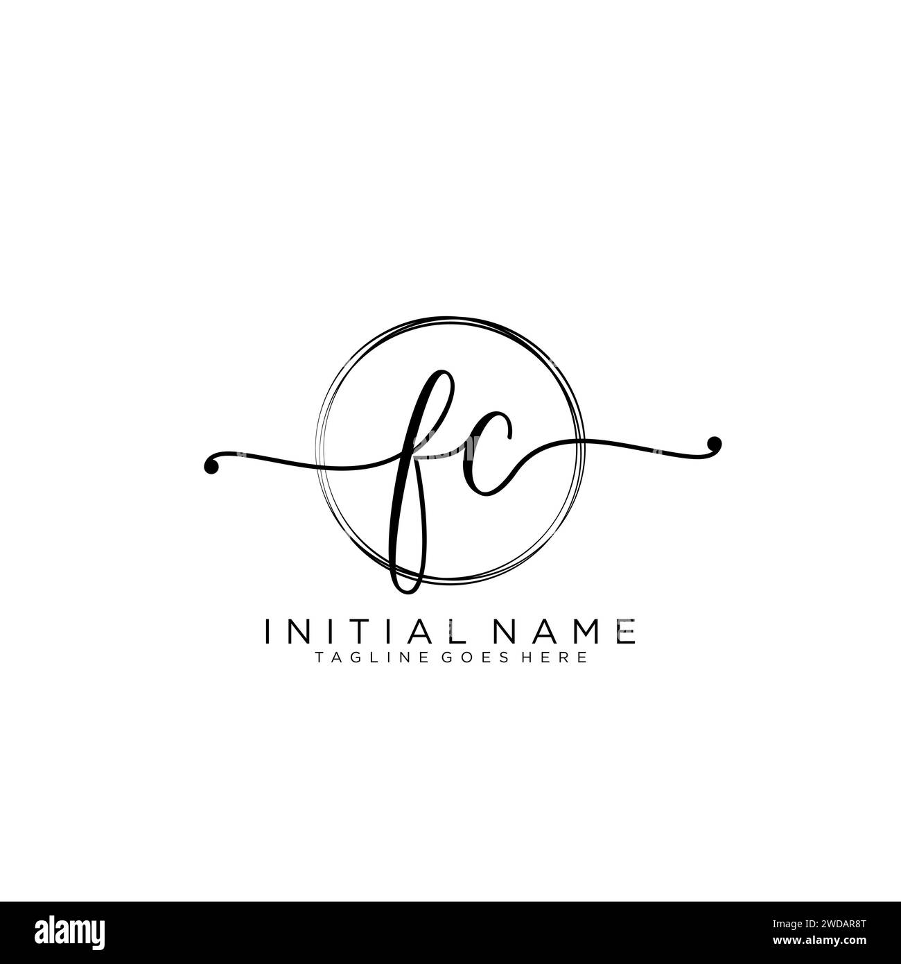 Fc initial logo Black and White Stock Photos & Images - Alamy