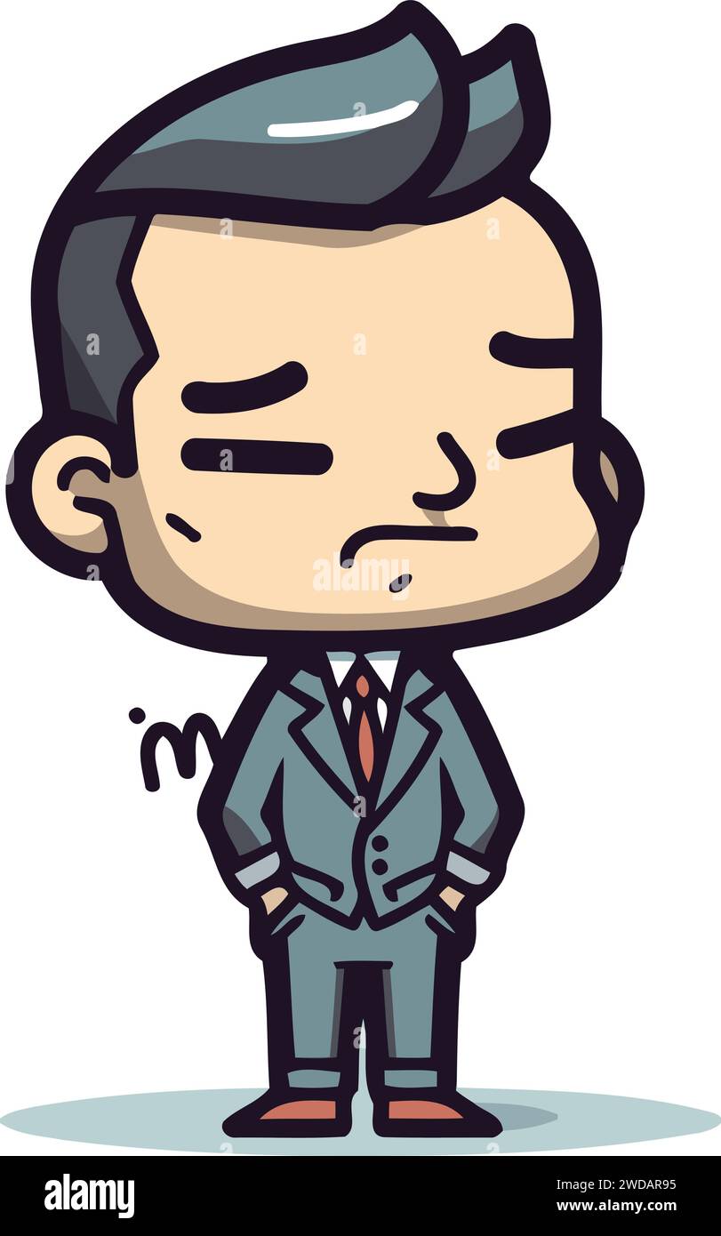 Stressed Businessman Cartoon Vector Illustration Stock Vector Image ...