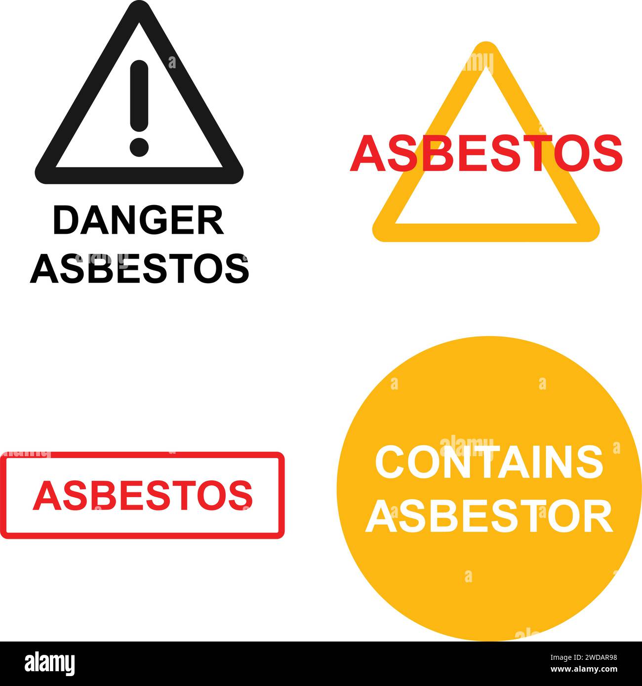 asbestos danger warning icon vector illustration design Stock Vector ...