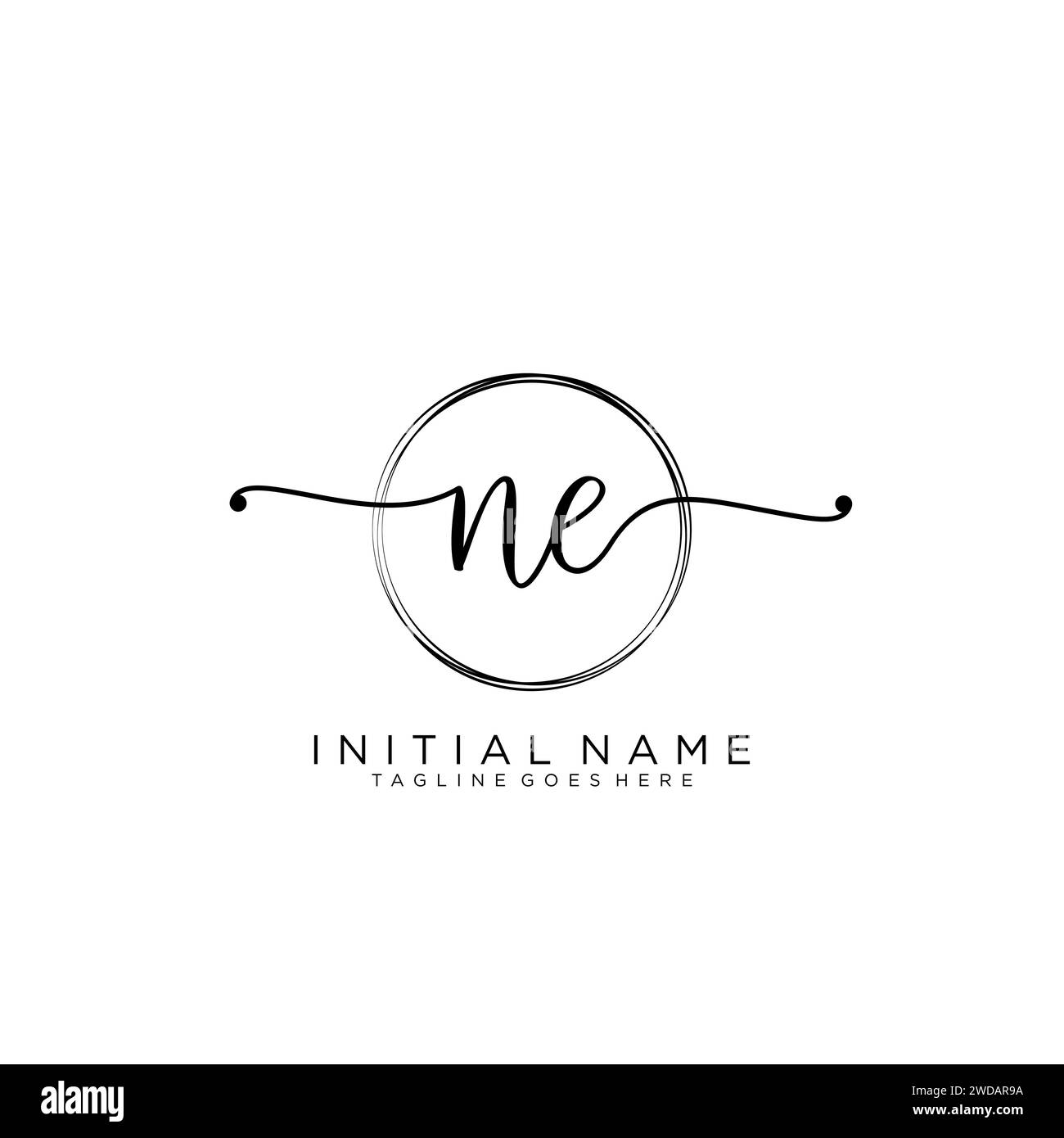 Initial ne logo Cut Out Stock Images & Pictures - Alamy