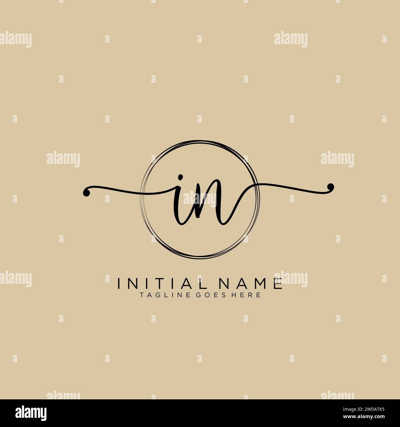 Initial in white circle Stock Vector Images - Alamy