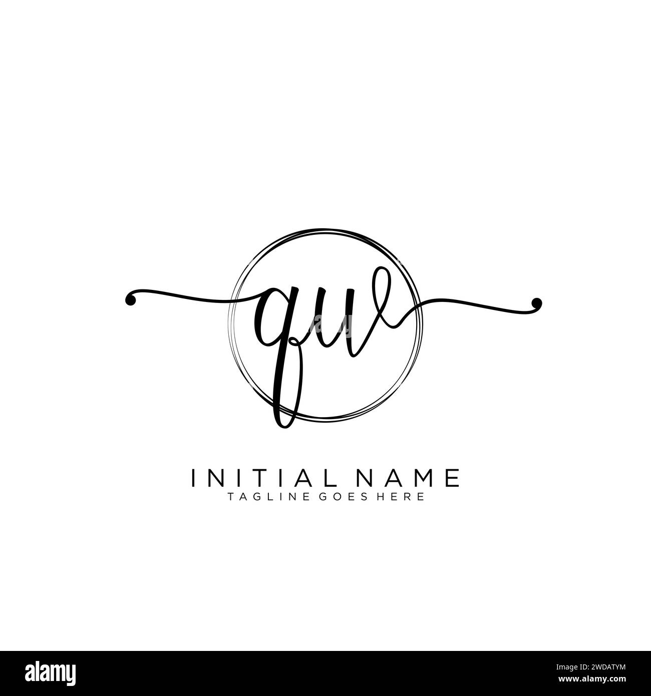 Qw initials logo Cut Out Stock Images & Pictures - Alamy