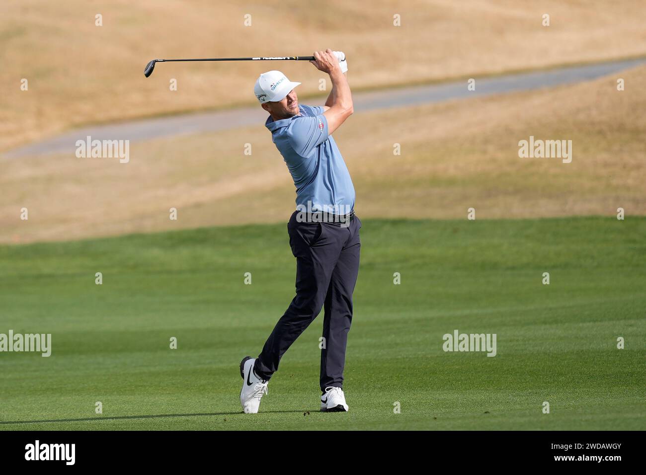 Alex Noren hits from the seventh fairway at the Nicklaus Tournament ...
