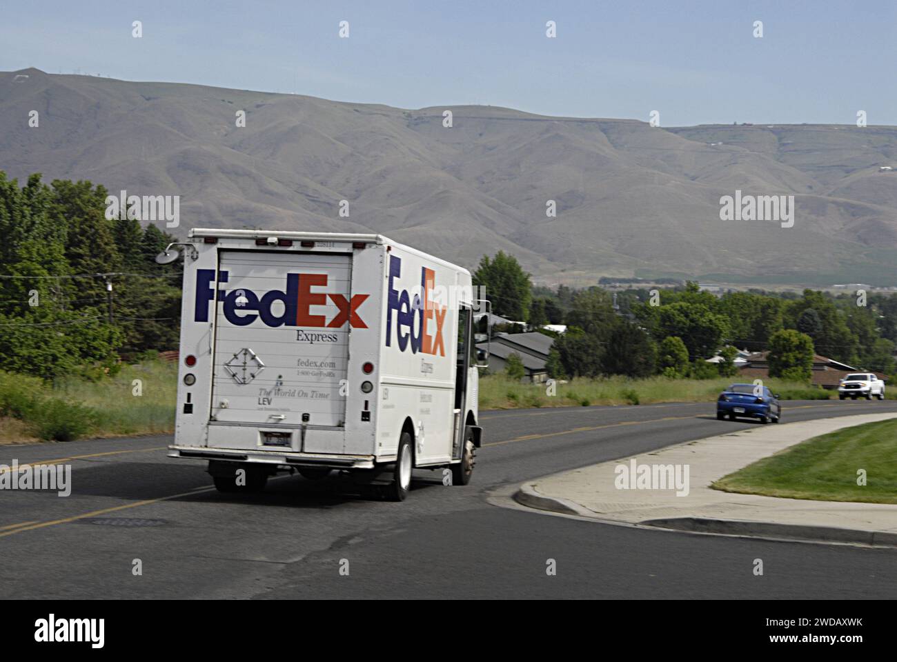 LEWISTON/IDAHO /USA- FedEx delivery van in Lewiston valey 22 May 2014 ...
