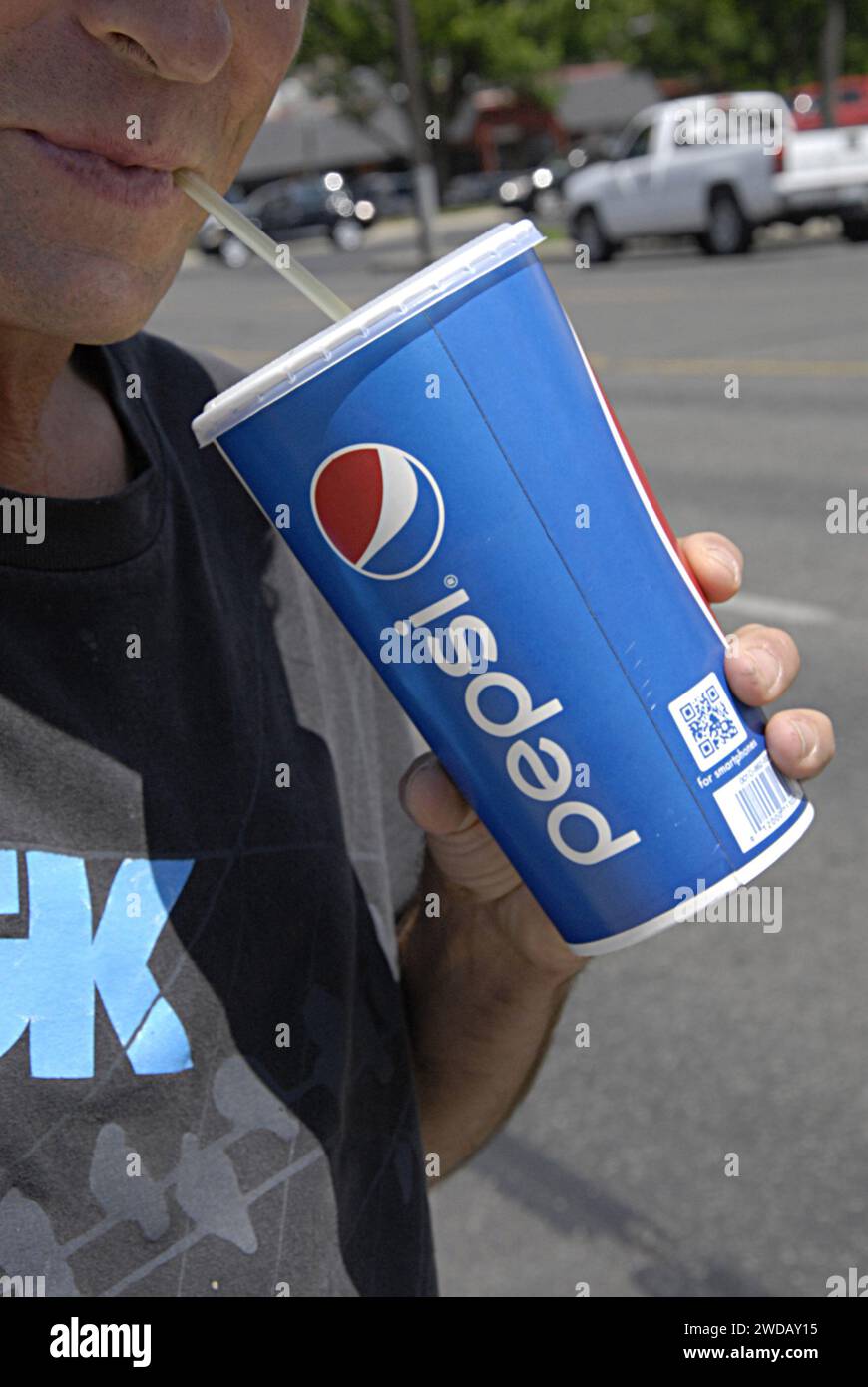 LEWISTON/IDAHO /USA- American male drink pepsi 29 May 2014 (Photo by ...